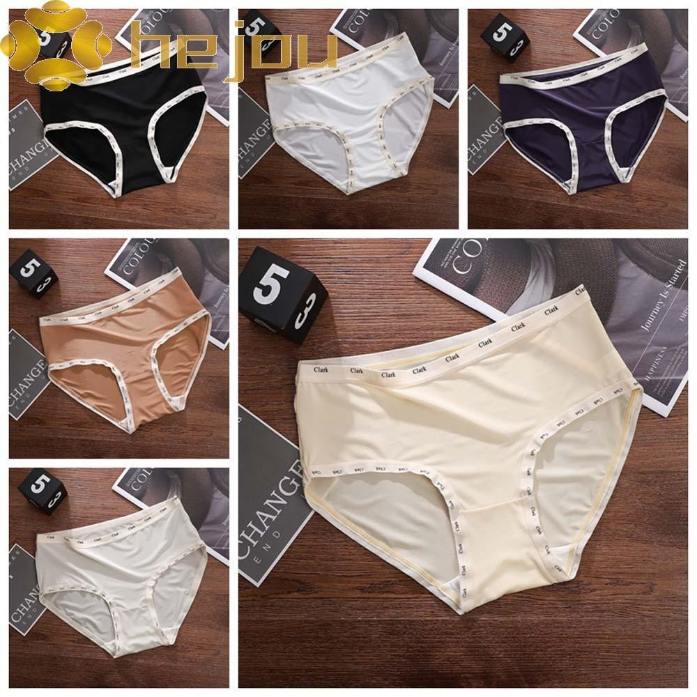 HEJOU Female Underwear, English Letter Triangle Pants Women Panties ...