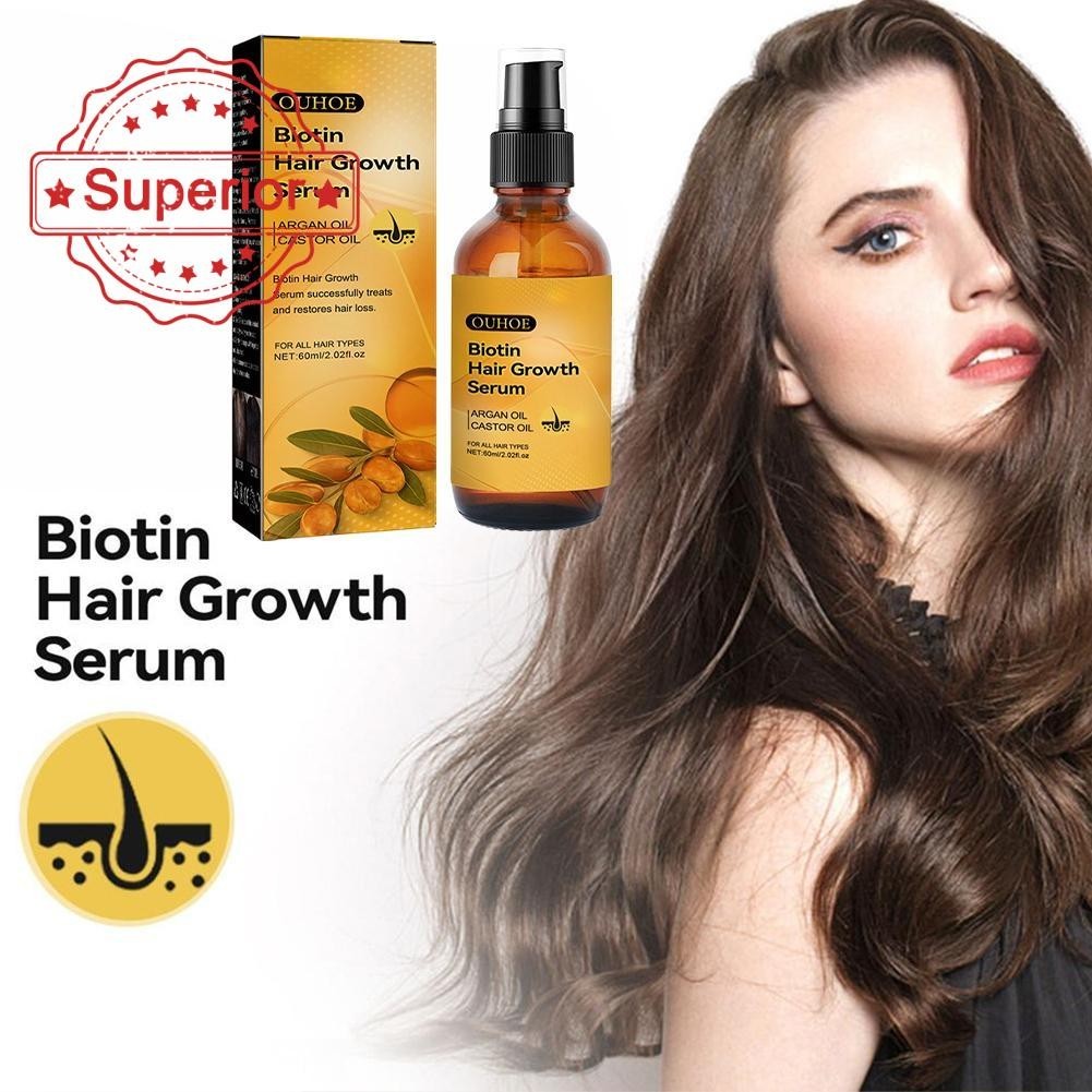 Ouhoe Biotin Hair Thickness Essence Anti-hair Loss Care Thickening Root ...