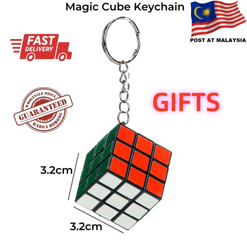 Realeos 3D Mini Maze Puzzle Cube Kecil Magic Cube Keychain Rubic ...