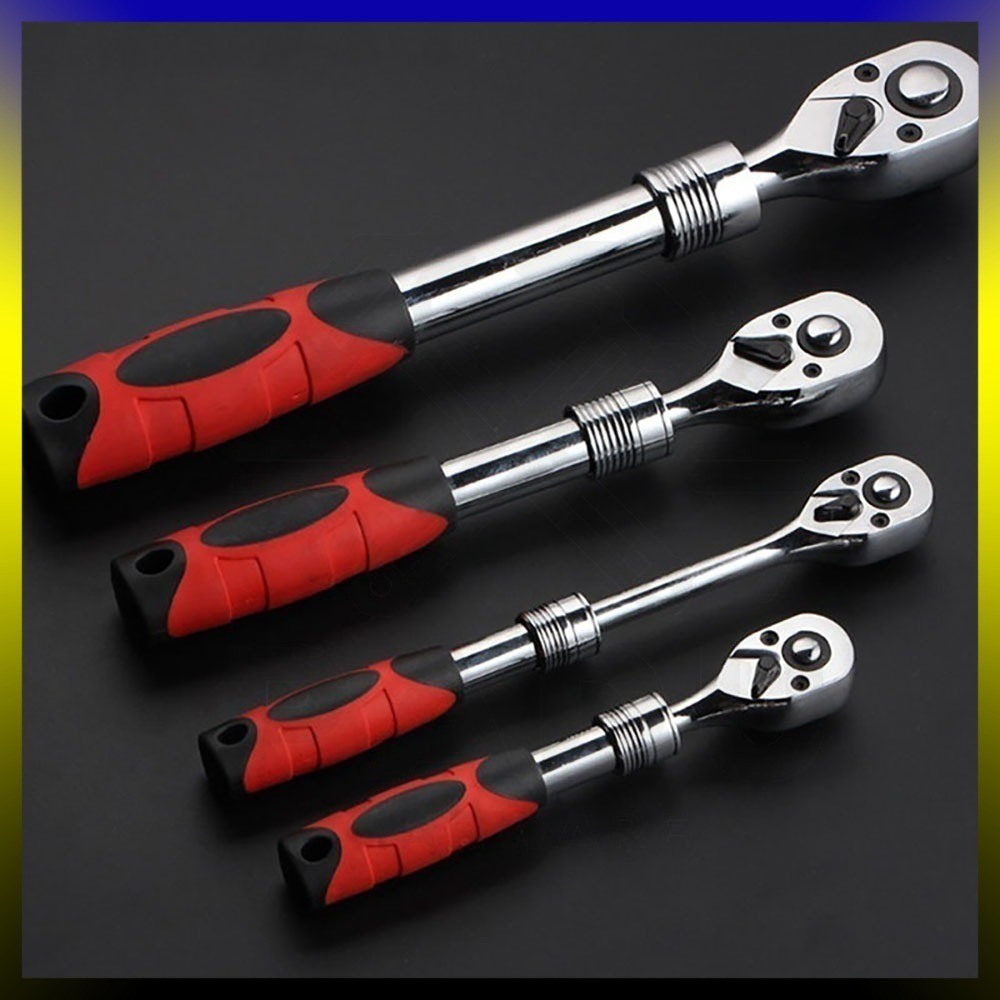 Multi Adjustable Handle Socket Ratchet Wrench Telescopic Drive Spanner ...