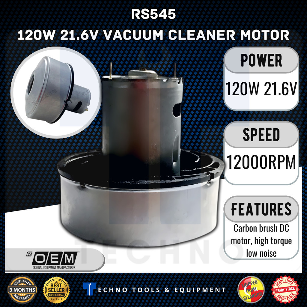 OEM RS545 120W Vacuum Cleaner Motor 21.6V | 130W | Adapts Han Mrs ...
