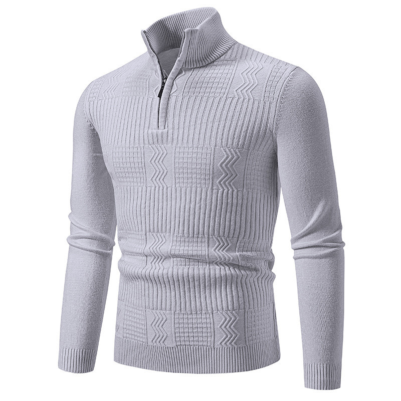 【sweater】New men's half zip hoodie sweater solid color pullover V-neck ... 【sweater】New men's half zip hoodie sweater solid color pullover V-neck ...