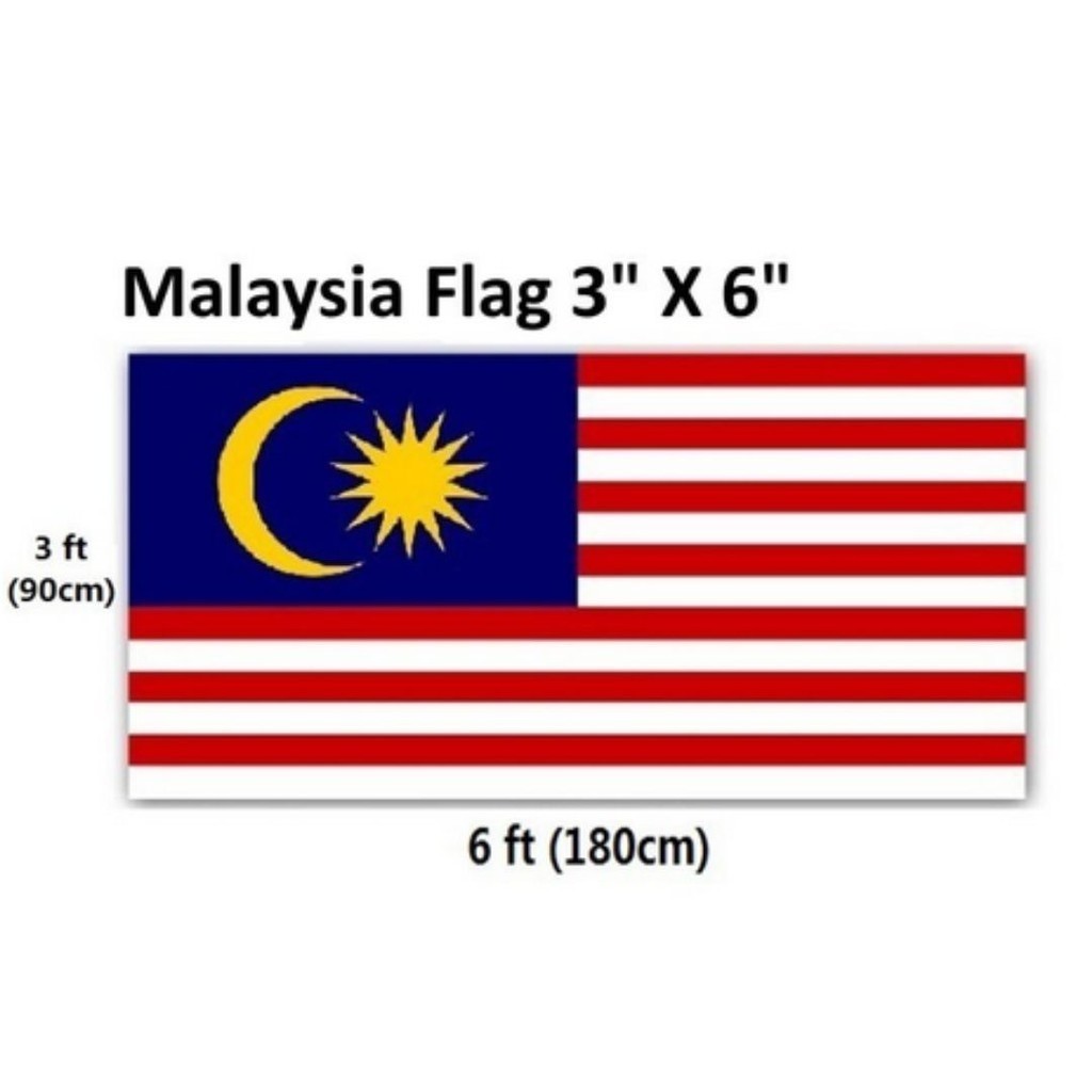 Bendera Malaysia Polyester Malaysian Flag 1X2 2X4 3X6 2X8 | Shopee Malaysia