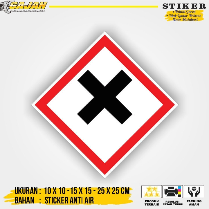 B3 Waste Symbol label Sticker Dangerous and Toxic Material Stickers ...