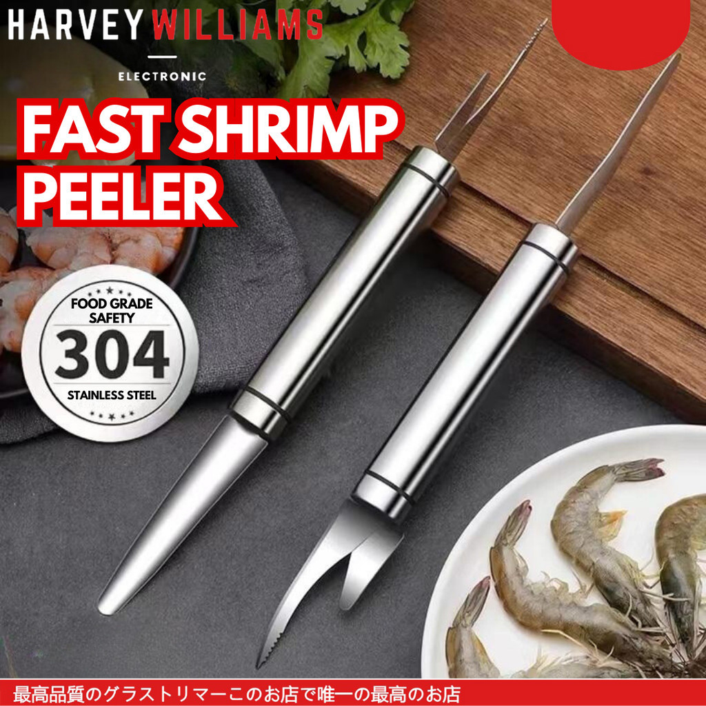 Double-ended shrimp flosser stainless steel shrimp peeler fish belly ...