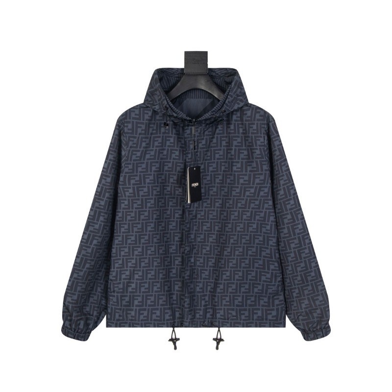 Full Print logo Double-Sided Jacket Striped Surface and Full logo ...