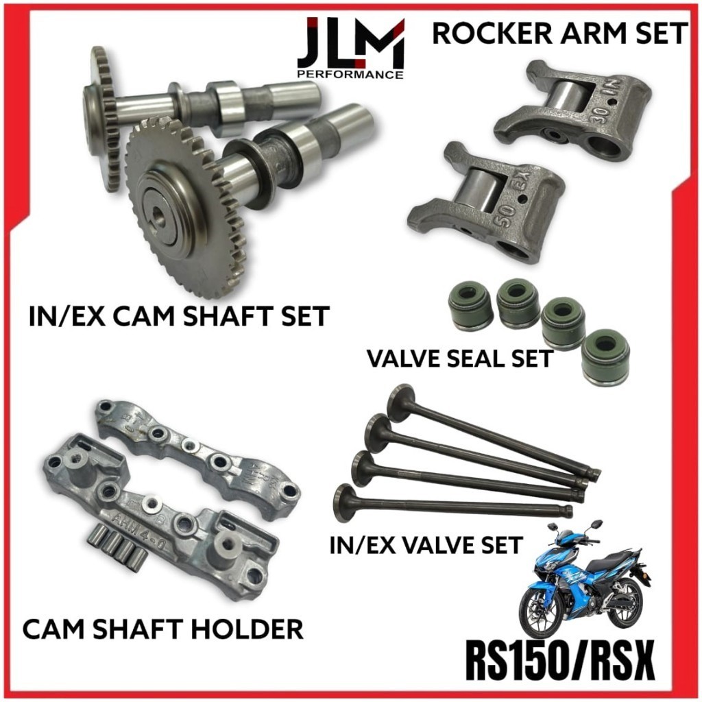 HONDA RS150 V1 V2 RSX STD HEAD PARTS KIT EX / IN VALVE SEAL SET ROCKER ...