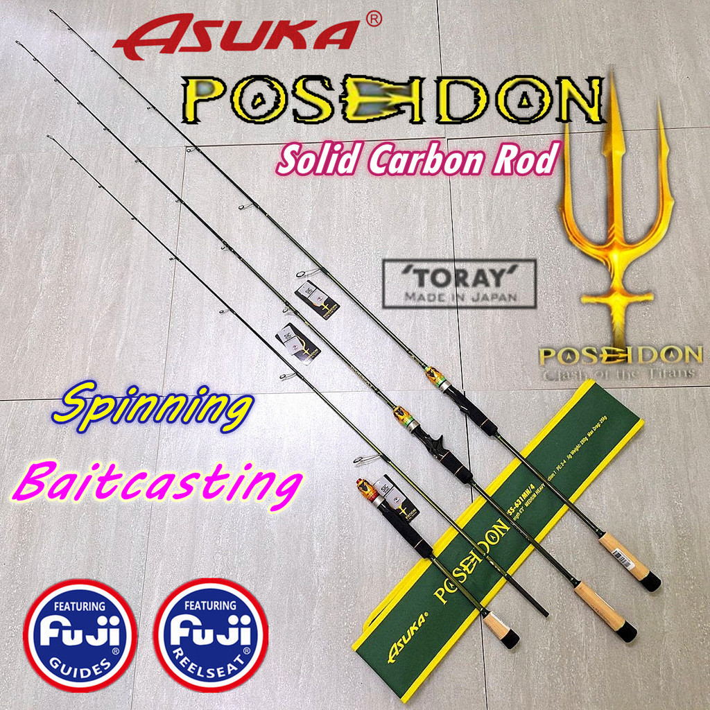 ASUKA POSEIDON ROD SOLID CARBON ROD JIGGING ROD BOTTOM FUJI CINCIN ...