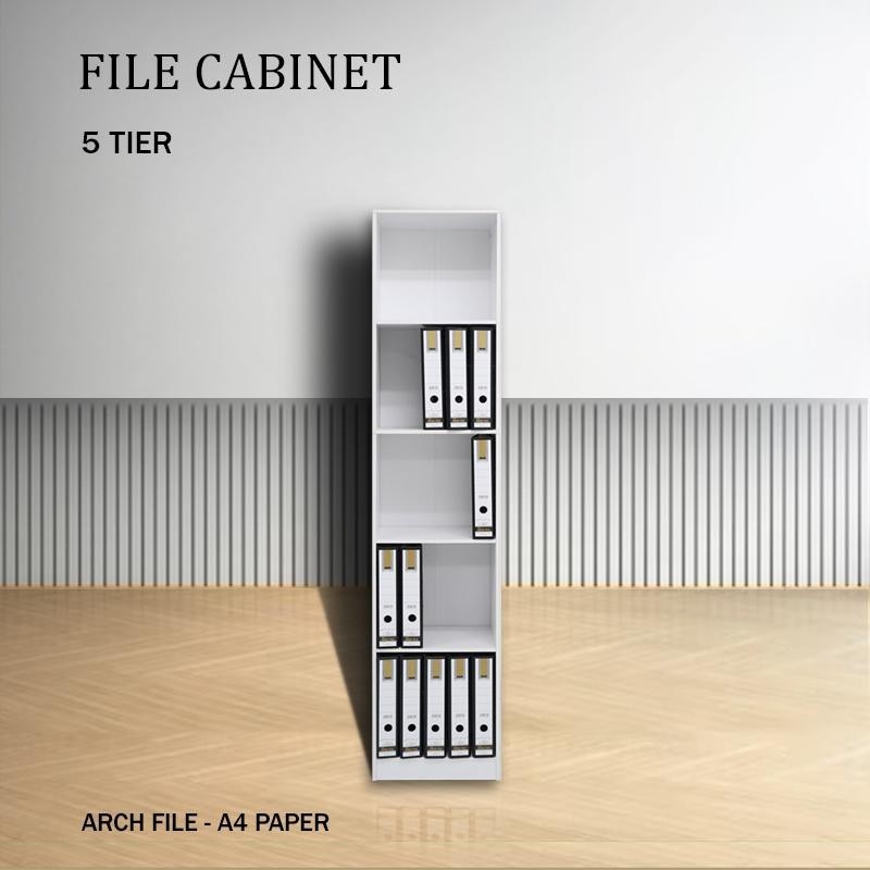 HK Rak Pejabat/5 Tier File Cabinet for Office/A4 Bookshelf/Rak Buku 5 ...