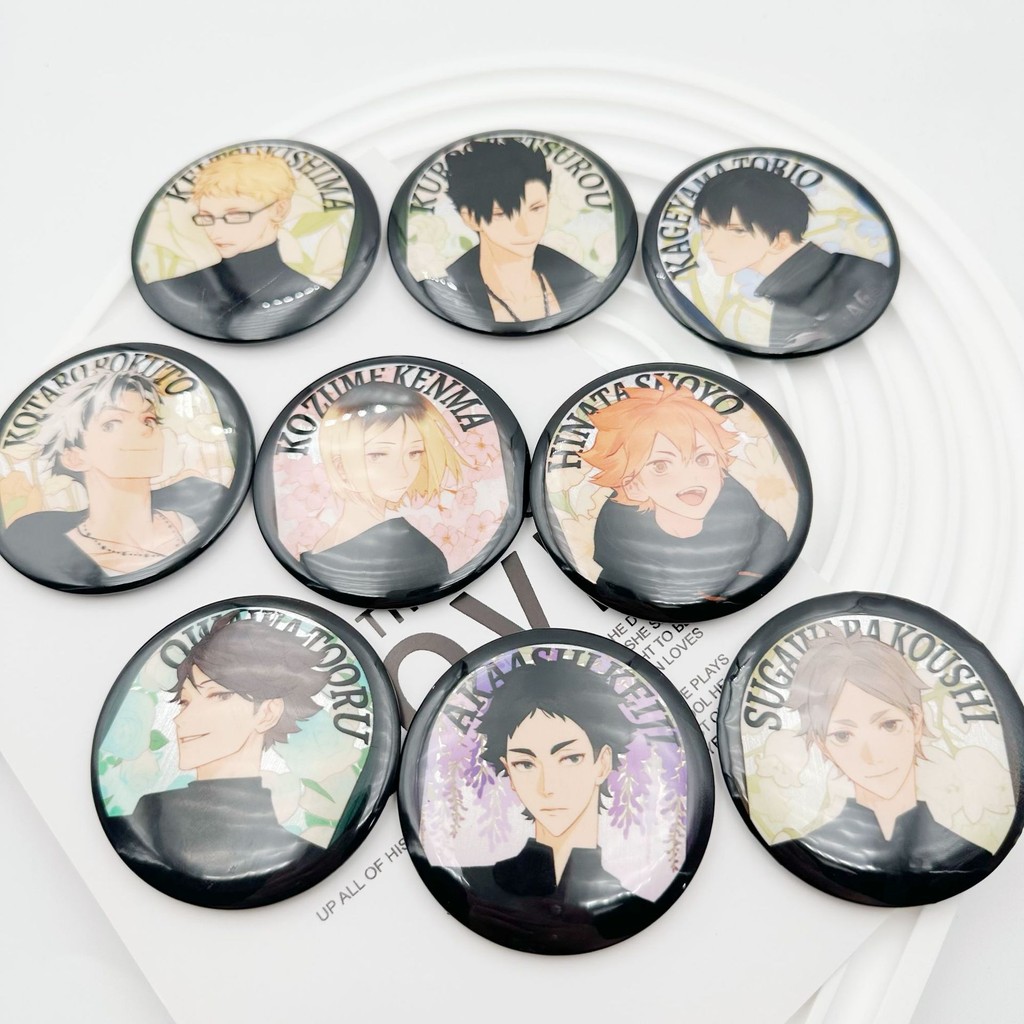 Haikyuu!! Anime badges, cartoon characters, schoolbags and hanging ...
