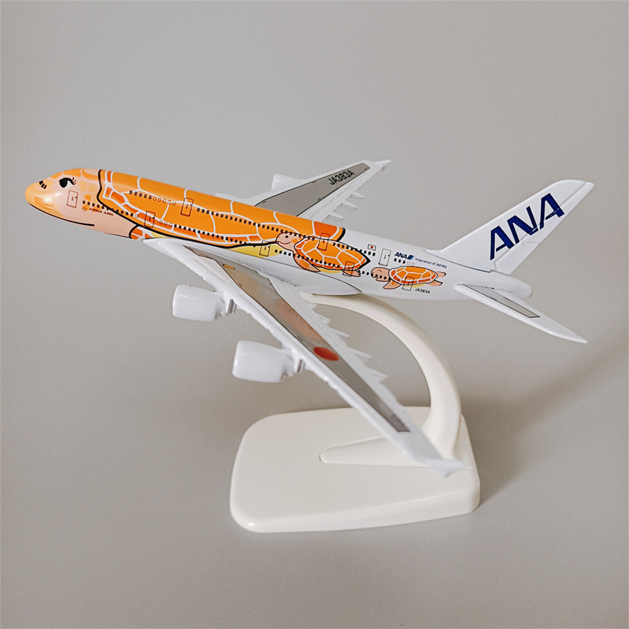 Ready goods 16cm Japan All Japan Airlines ANA Airliner Airliner A380 Orange Sea Turtle Alloy ...