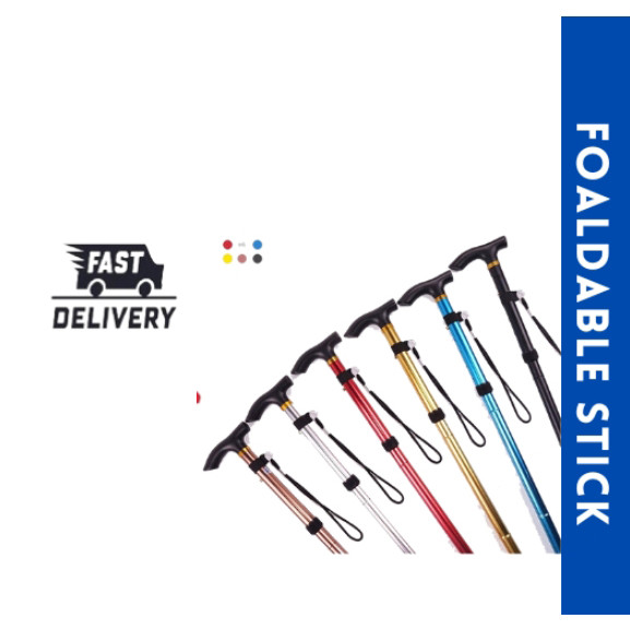foldable walking sticks Hiking Stick Adjustable Folding Walking Stick ...