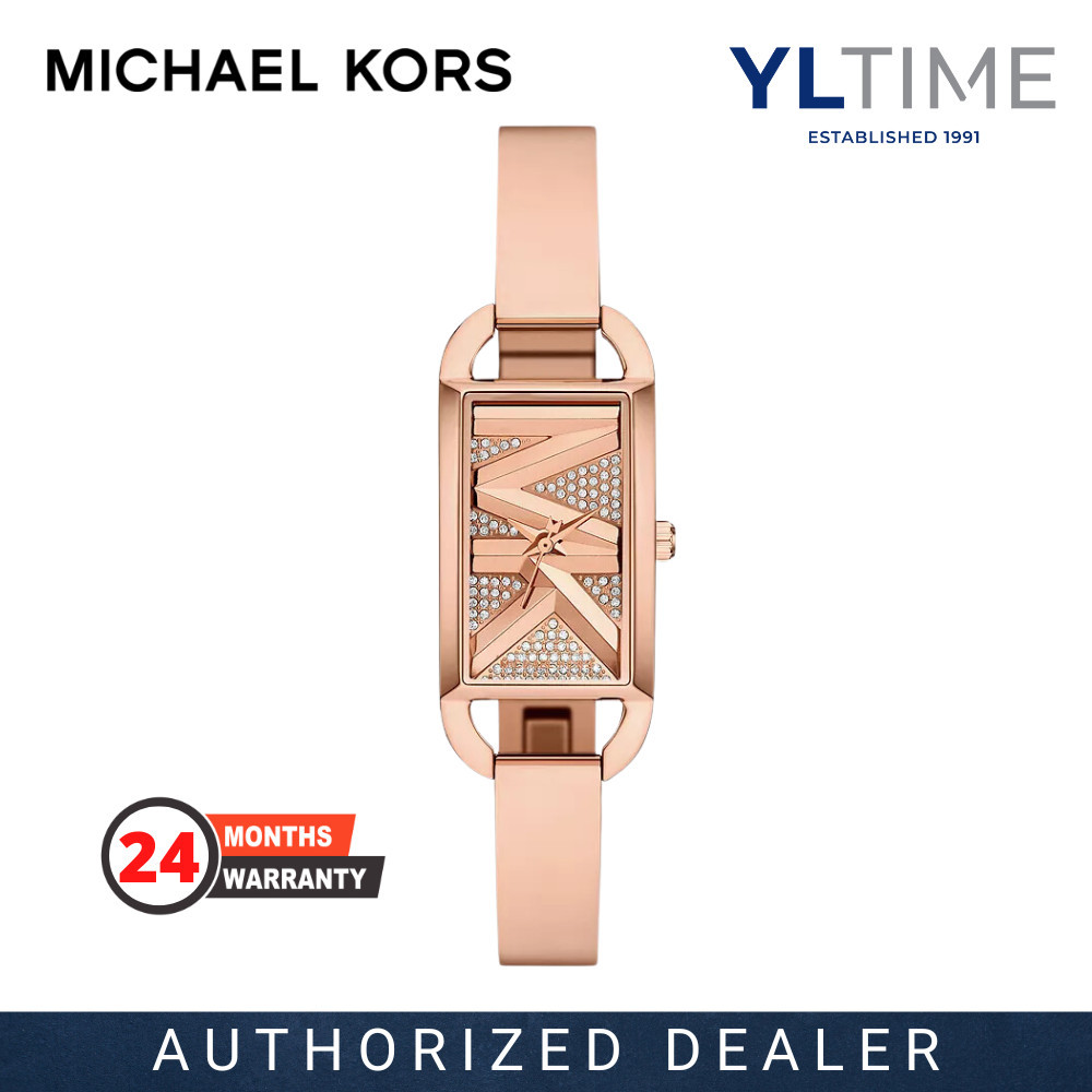 Michael Kors Lady MK4858 MK Empire Three-Hand Rose Gold-Tone Stainless ...