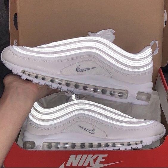 original air max 97 reflective white triple white 3 stripes reflect ...