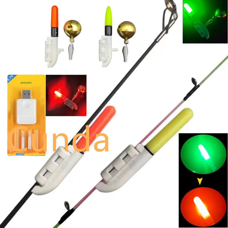 Electronic fishing rod light Color changing Waterproof Rechargeable ...