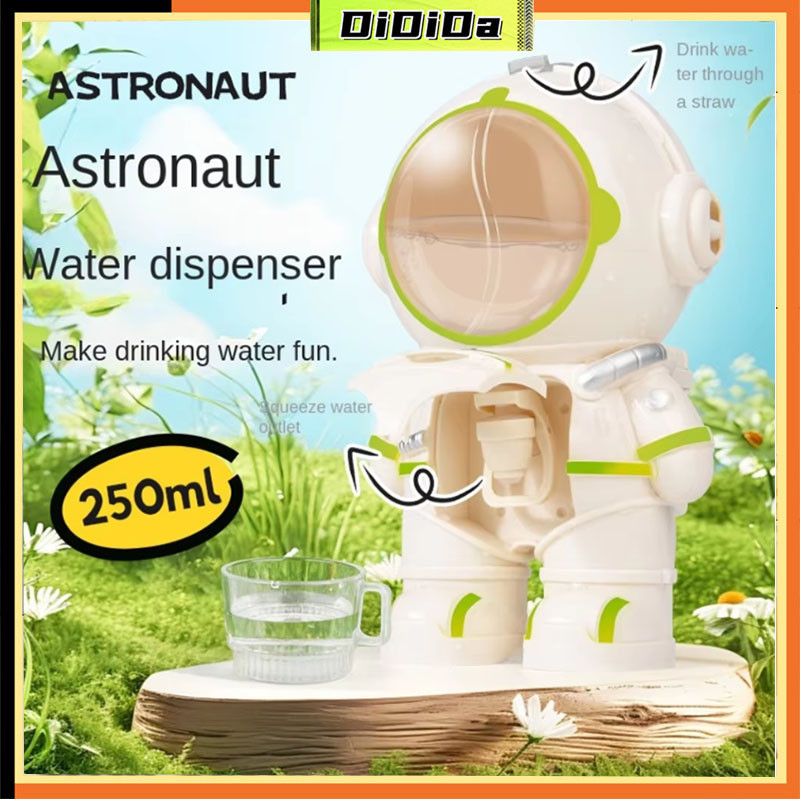 Astronaut Water Cup Strap with Straw Mini Water Dispenser 250ml ...