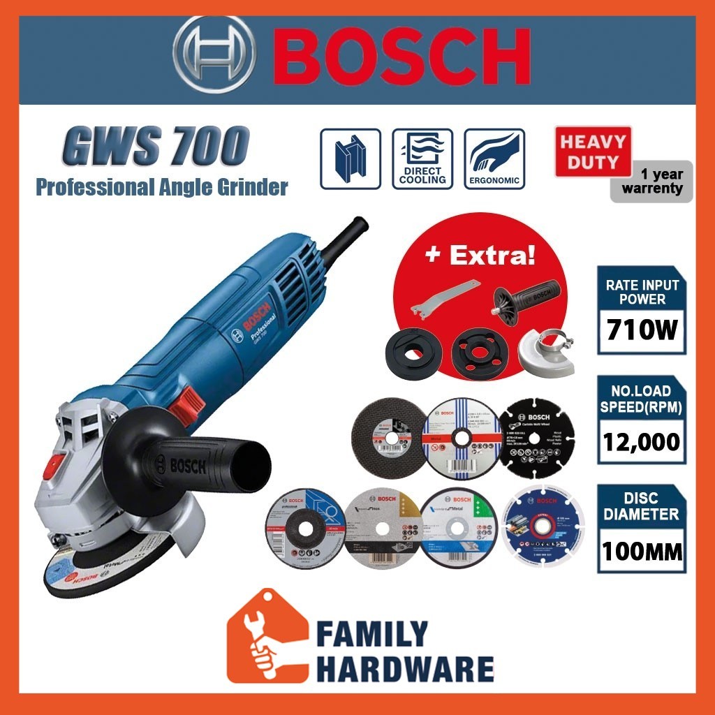 BOSCH GWS 700 GWS700 Professional Angle Grinder With Handle Cutting ...