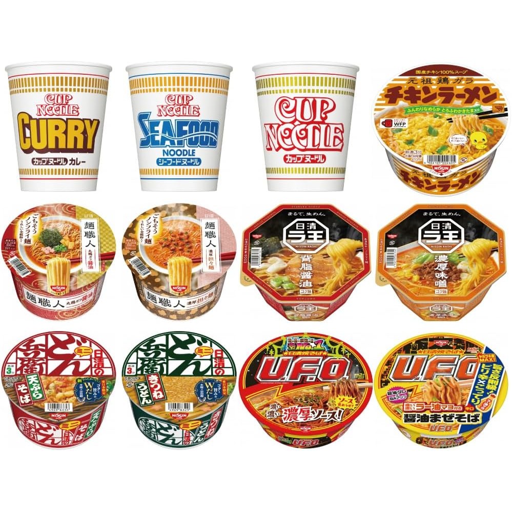 Nissin Cup Ramen 12 kinds 12 servings Popular assortment assortment ...