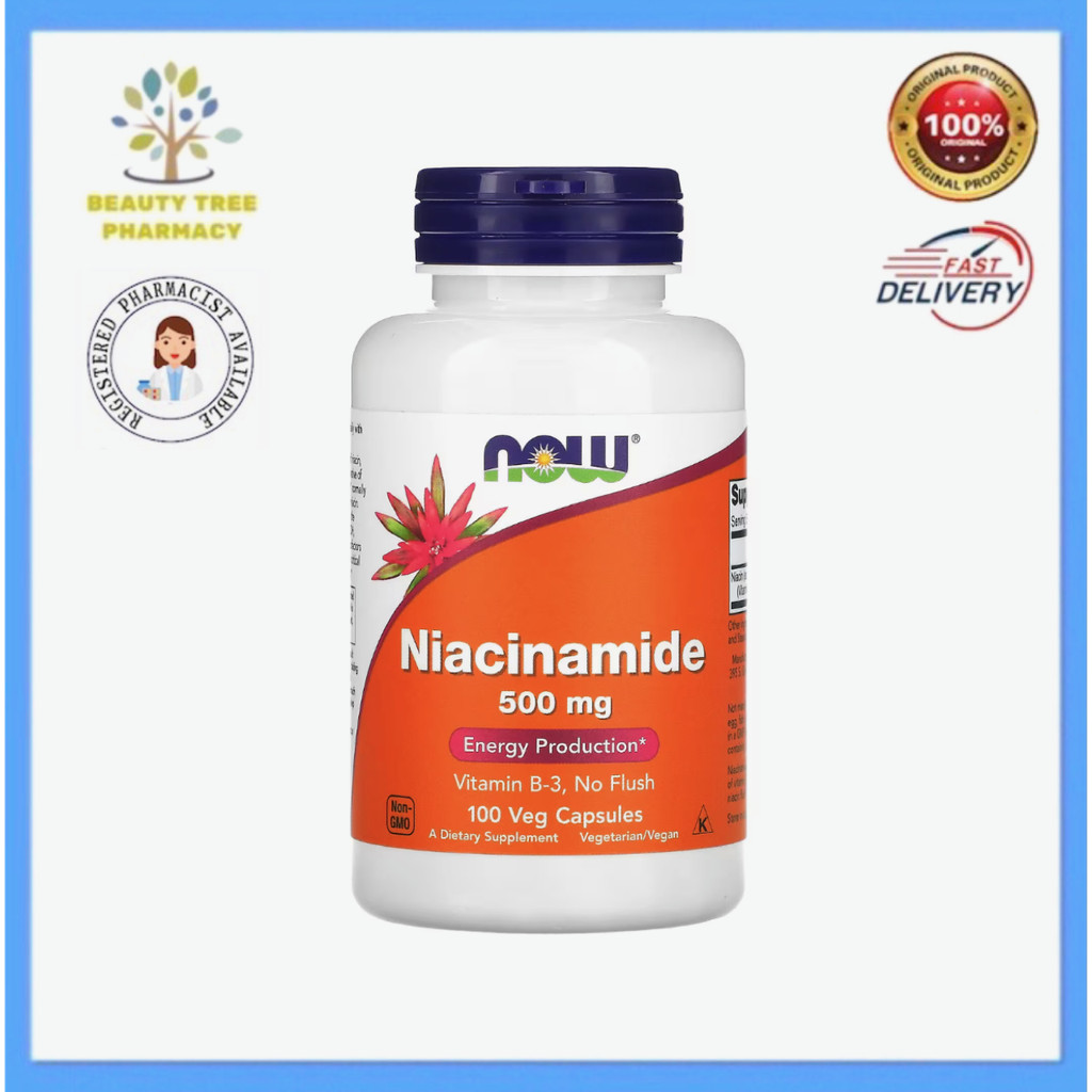 Now Foods Niacinamide (Vitamin B3) 500mg 100 Veg Capsules | Shopee Malaysia
