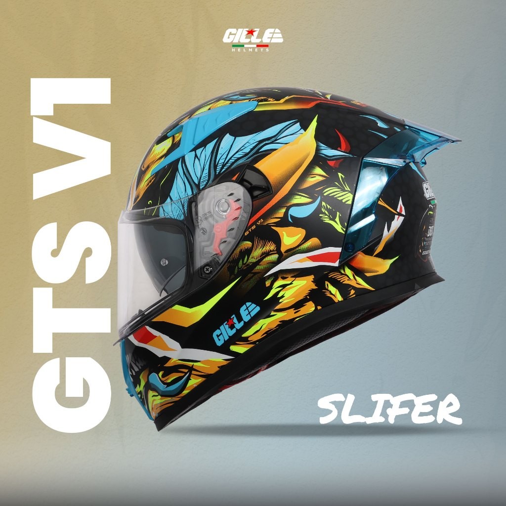 Gille Helmet 135 GTS V1 SLIFER Motorcycle Helmets Full Face Dual Visor ...