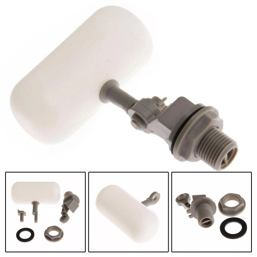 1 x Adjustable Plastic Float Ball Valve 1/2" Tank Pond Flush Water ...