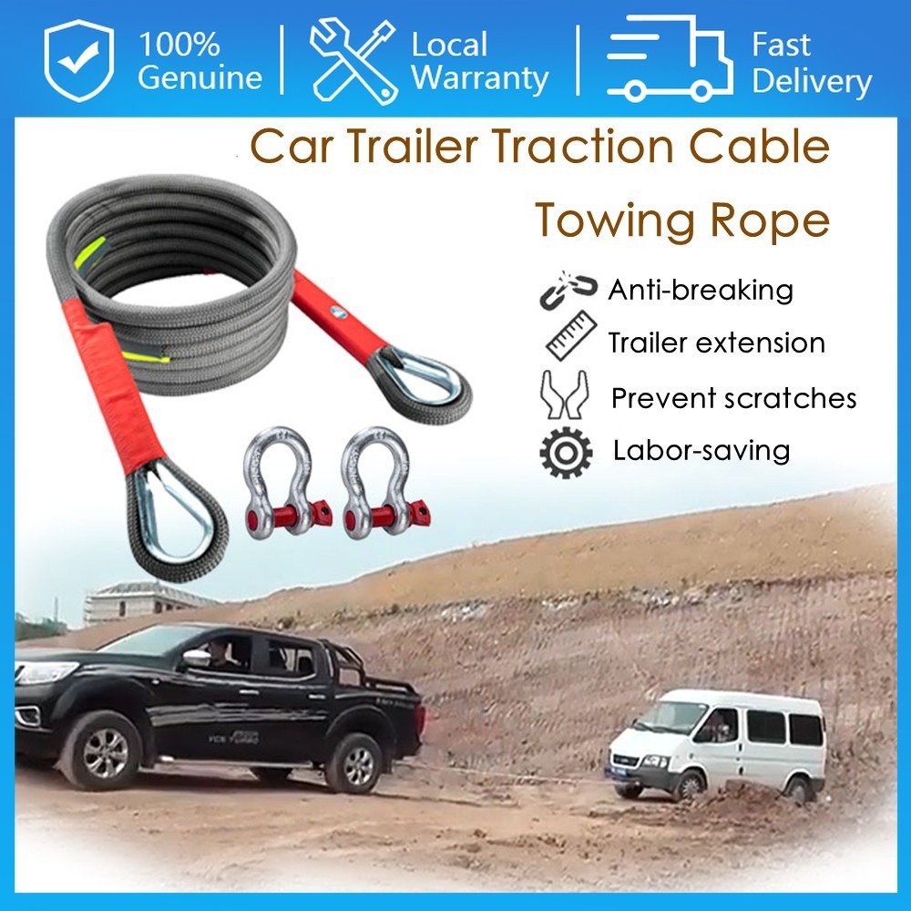Tali Tarik Kereta Car Towing Strap Cross-country Rescue Tow Rope Off ...