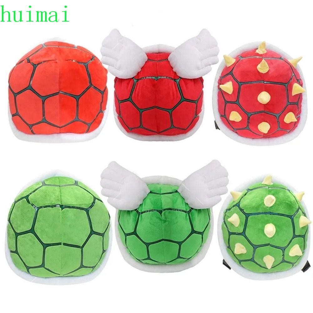 HUIMAI Turtle School Bag, Super Koopa Turtle Shell Plush Backpack ...