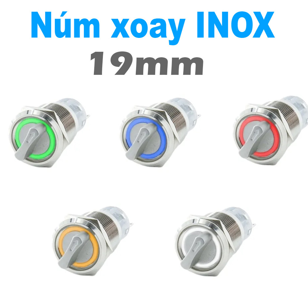 Metal Self-Locking Rotary Switch with LED 19mm, IP67 Waterproof ...