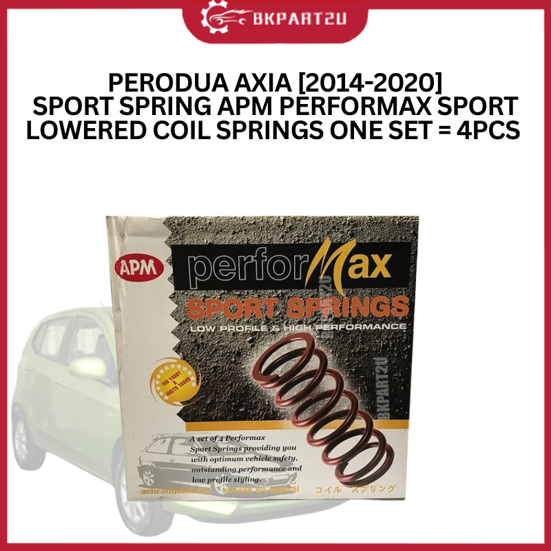 PERODUA AXIA 2014-2020 SPORT SPRING APM PERFORMAX PORT LOWERED COIL ...