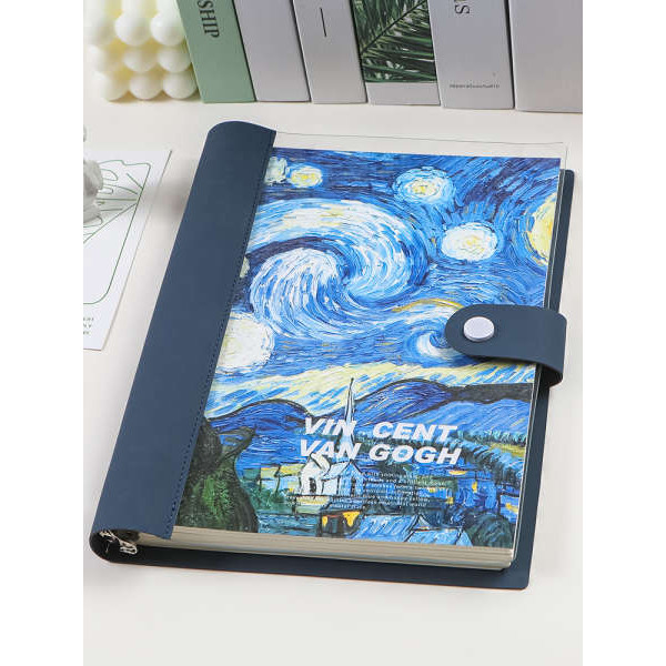 buku nota notepad journal Buku longgar lukisan minyak retro, buku nota ...