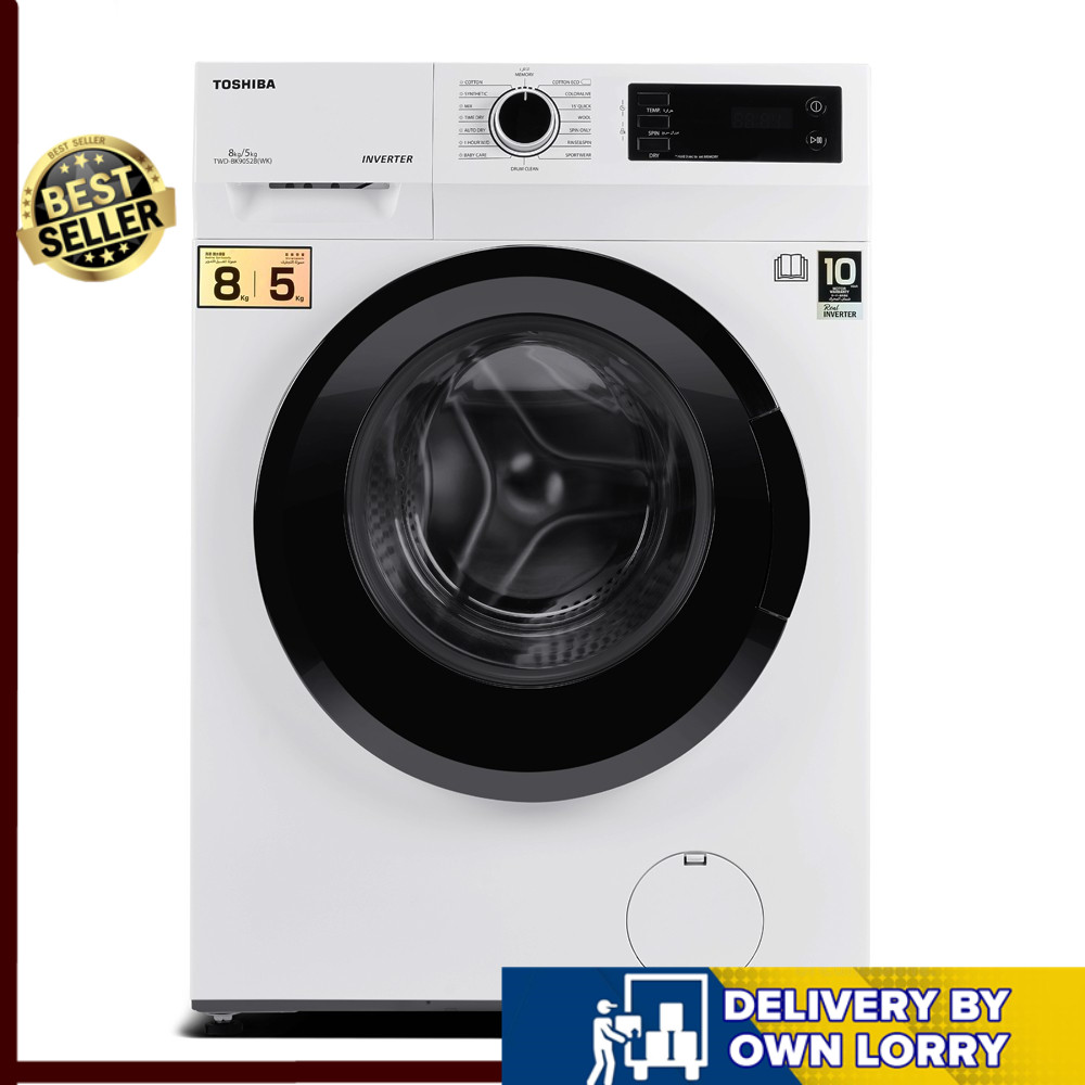 【EXPRESS SHIPPING】Toshiba/Midea 2 In 1 Washer Dryer TWD-BK90S2M (8kg/5kg) MFC80-DR1400 (8kg/6kg ...