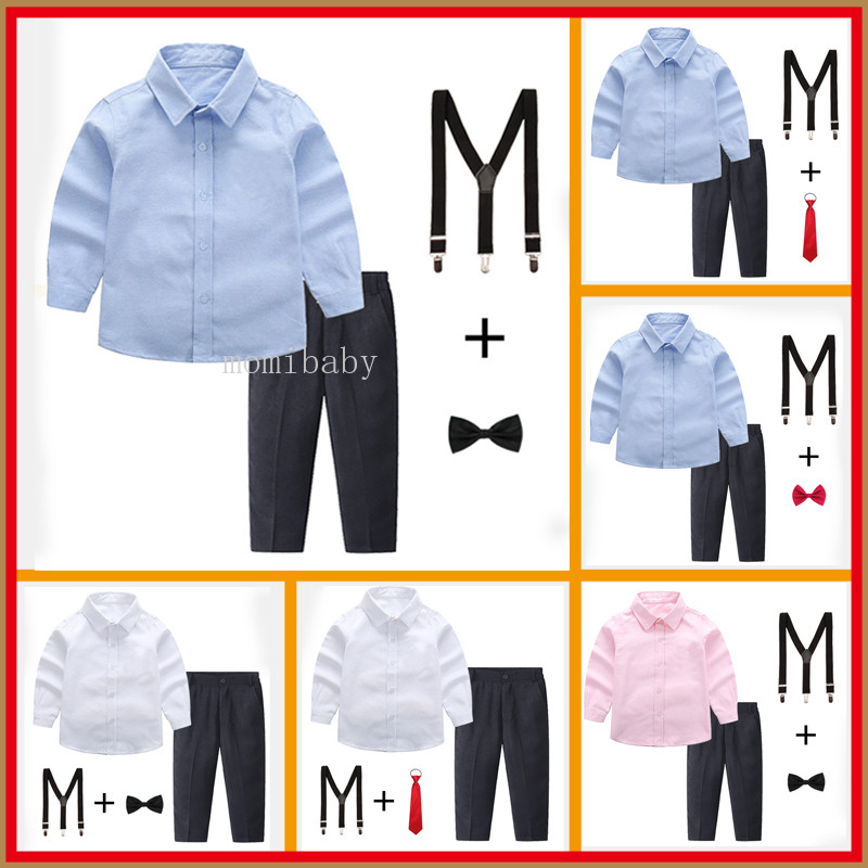 Formal Attire Kids Terno for Boys Outfit Gentleman Polo White Blue ...