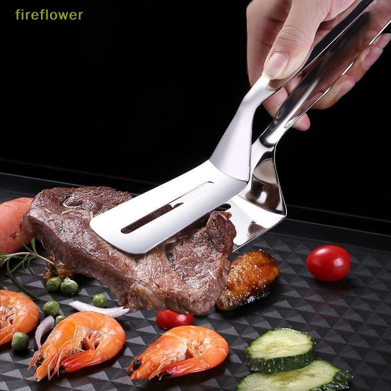 [fireflowerM] Stainless Steel Frying Shovel Clip Barbecue Clamp Frying ...