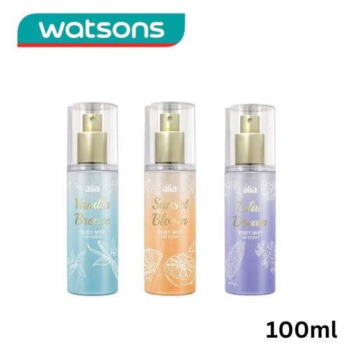 ALIA Sunset Bloom/Lilac Dream/Vanilla Breeze Body Mist 100ML | Shopee ...