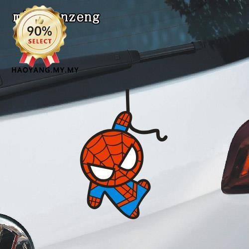 Ready Stock Spiderman Unique Car Stickers Scratch Stickers Block ...