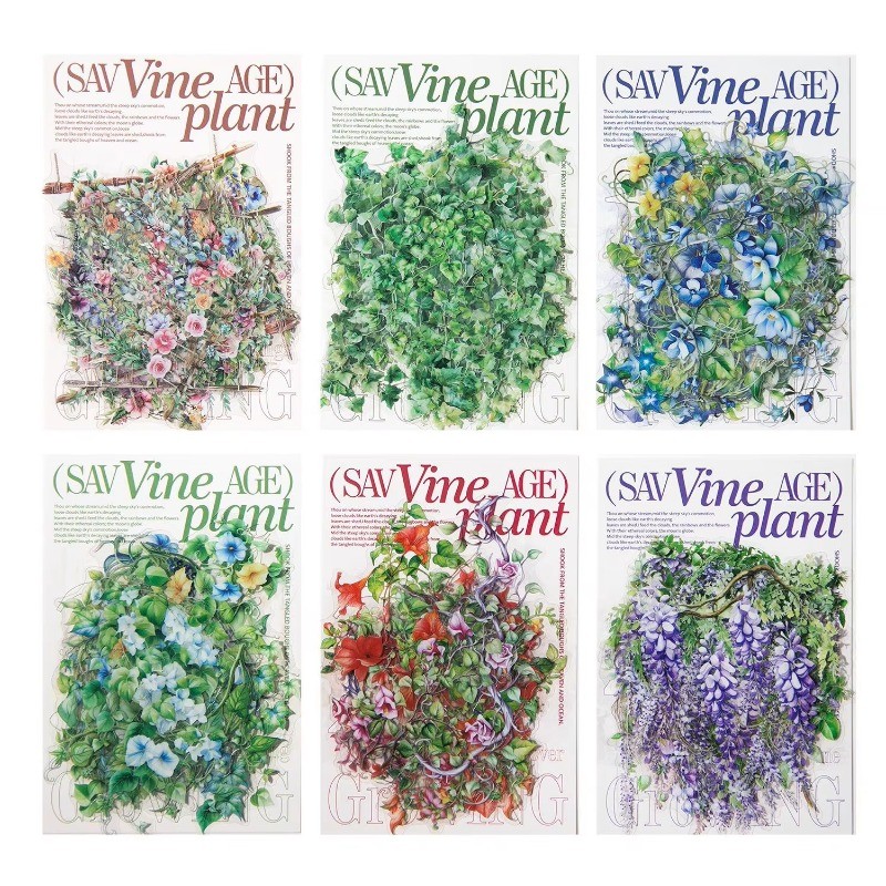 20Pcs Stickers Wild Growth Vine decoration material Stationery package ...