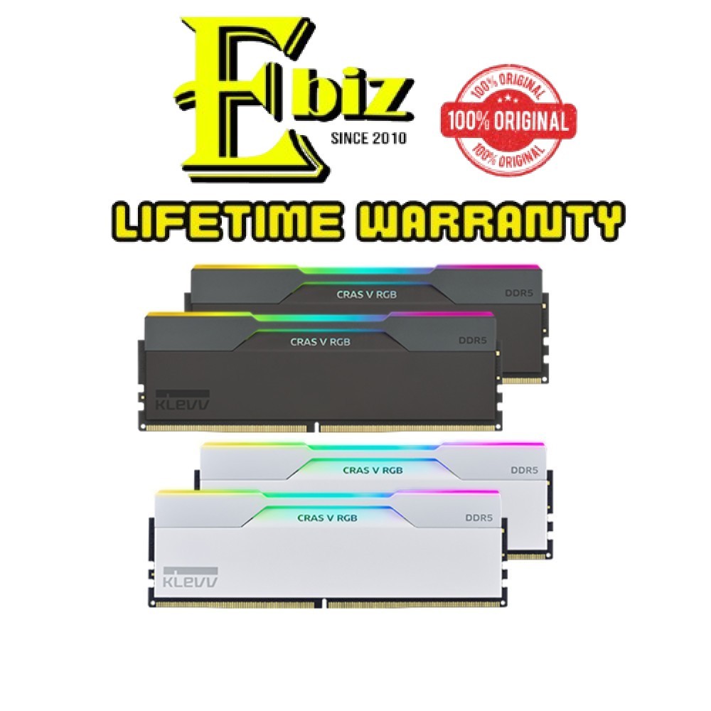 KLEVV CRAS V RGB 32GB DDR5 6000MHz GAMING DESKTOP RAM | 16GB X 2 KIT ...