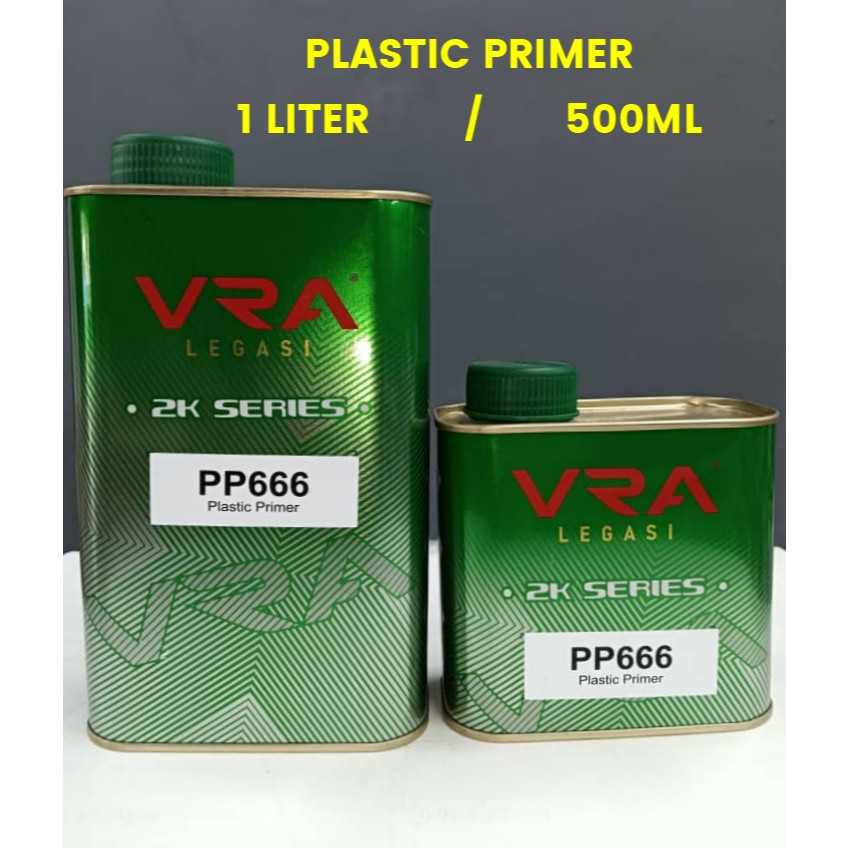 VRA LEGASI PP666 PLASTIC PRIMER/ 1LITER/500ML/MINYAK BUMPER/PRIMER ...