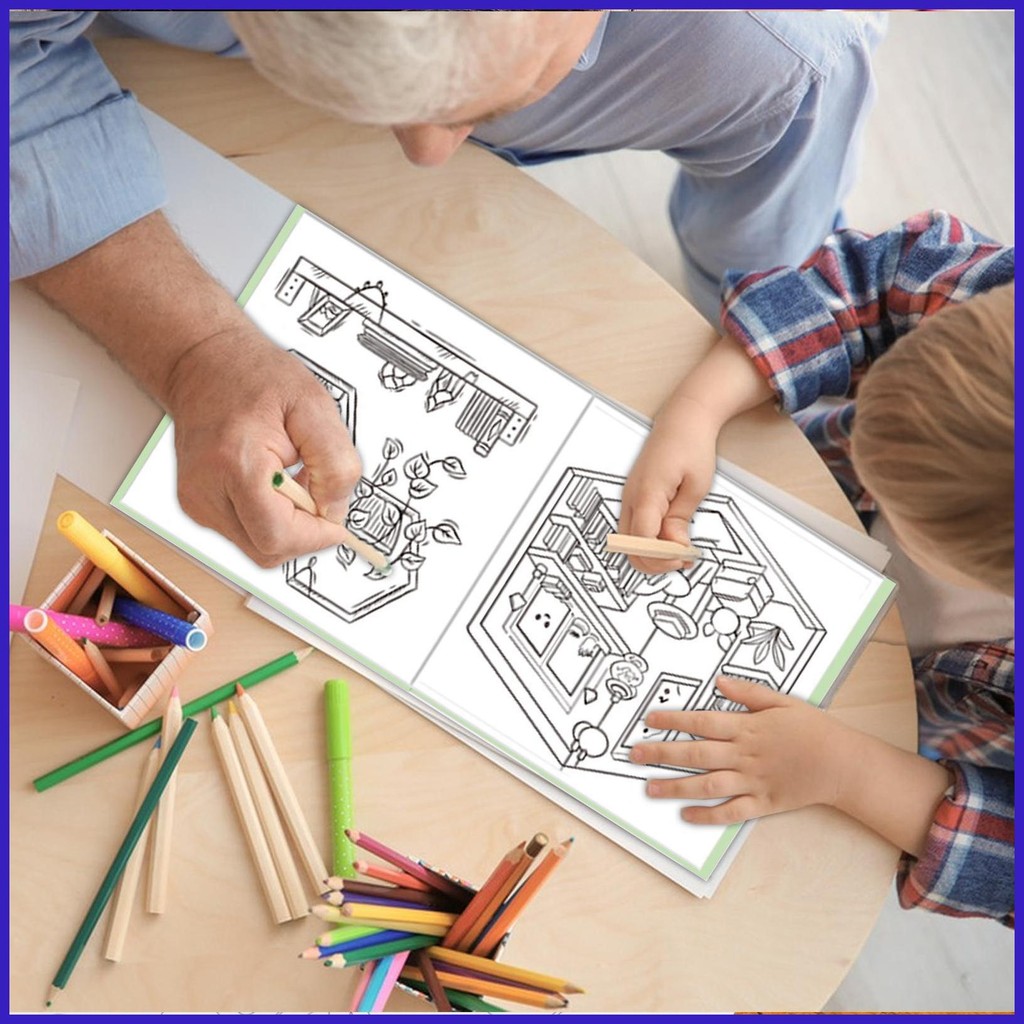 Cute Simple Coloring Book Simple Cute Cozy Space Corner Coloring Book ...