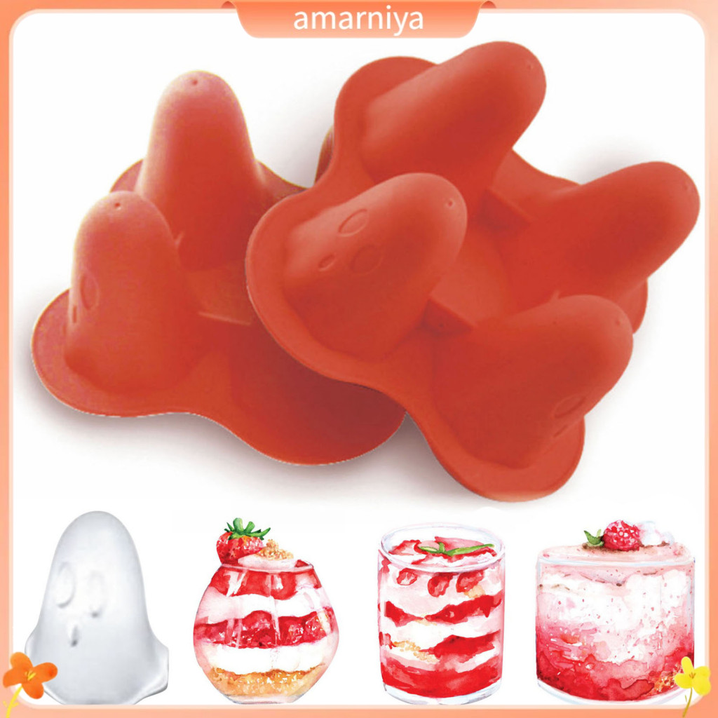 AMAR Ghost Candle Mold 3d Ghost-shaped Silicone Mold Spooky Halloween ...