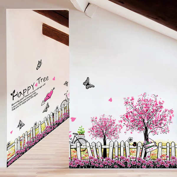 wallpaper dapur deko dapur Pelekat dinding pokok bunga sakura segar ...