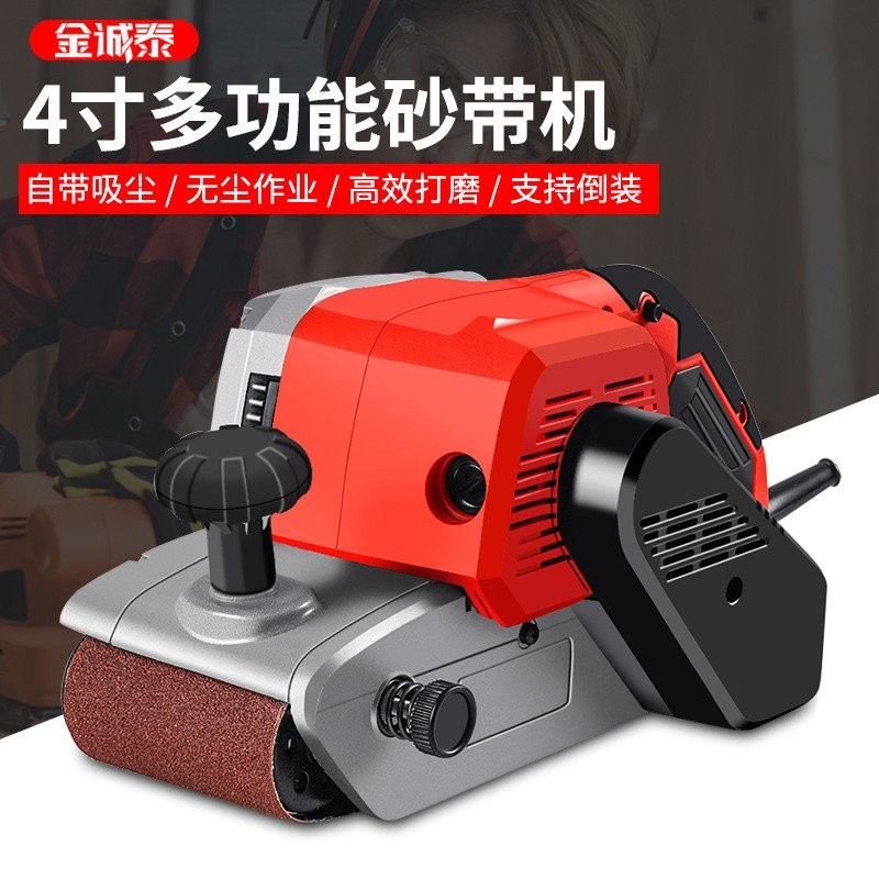 Pengisar Permukaan Mini Sander Tali Pinggang Mudah Alih Mesin Penggilap ...