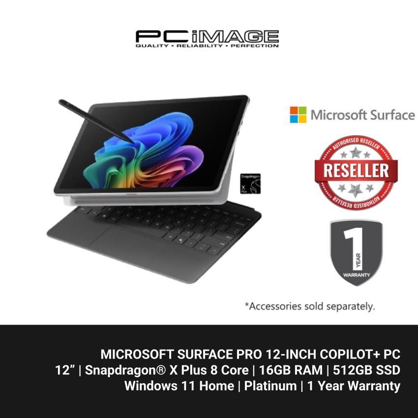 NEW Microsoft Surface Pro 12-inch Copilot+ PC 12" Display, Snapdragon ...