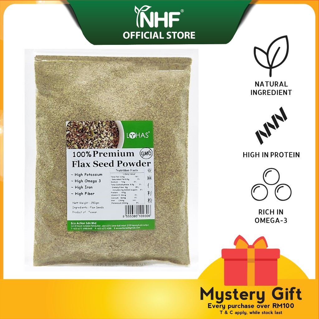 LOHAS Flax Seed Powder 亚麻籽粉 (250g) | Serbuk Biji Flaks | Shopee Malaysia