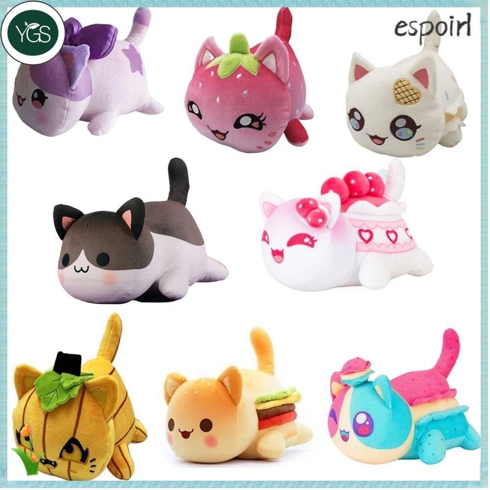 YGS Meemeow Aphmau Plush Toy, Donut Burger Stuffed Soft Meows Cats Doll ...