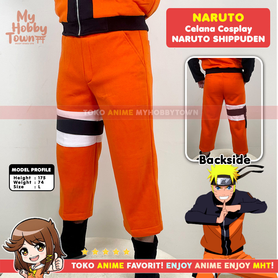 Naruto Shippuden Uzumaki Naruto Ninja Orange Anime Cosplay Pants Jogger ...