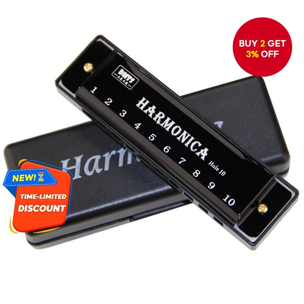 C Key 10-Hole Chromatic Harmonica with Case for Beginner Students and Kids Gift | Shopee Malaysia