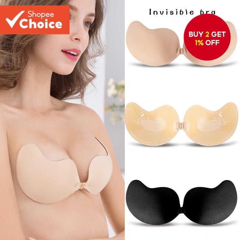 Wing Bra - Mango Silicone Nipple Covers, Invisible & Breathable (A-D Cup, Black/Nude) | Shopee ...