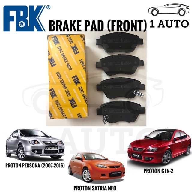 FBK FRONT DEPAN BRAKE PAD for PROTON PERSONA, GEN 2, SATRIA NEO (1 SET ...