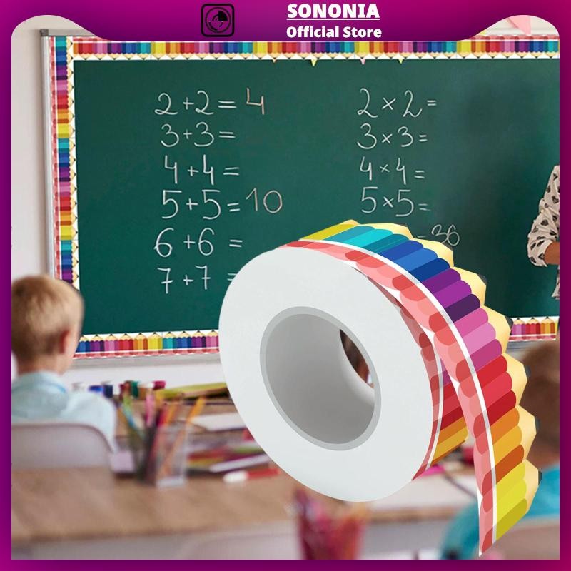 [SONONIA] Pencil Bulletin Board Borders Classroom Borders Cute Art ...
